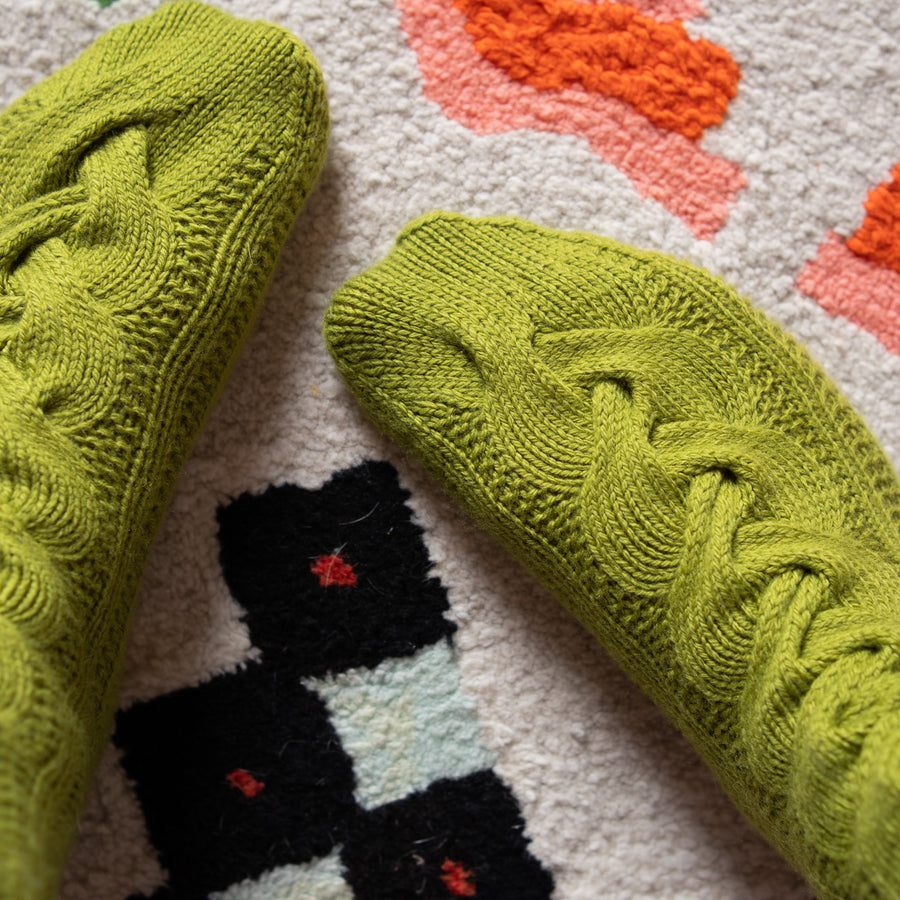 Billowing Braid Socks - Westknits