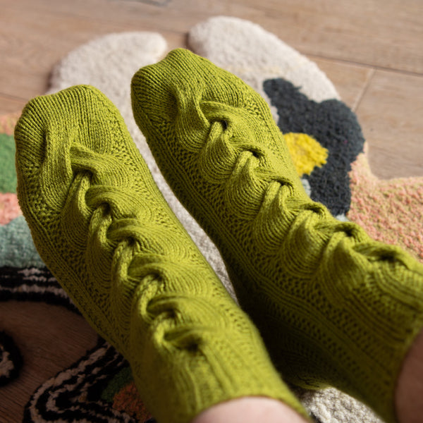 Billowing Braid Socks - Westknits