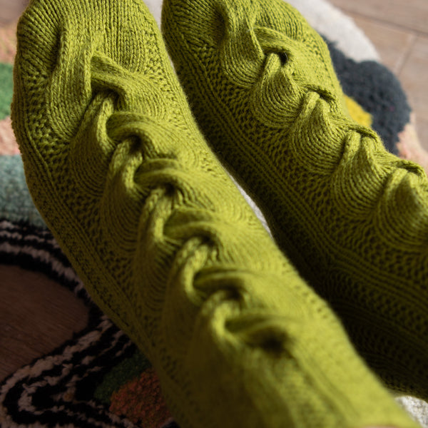 Billowing Braid Socks - Westknits