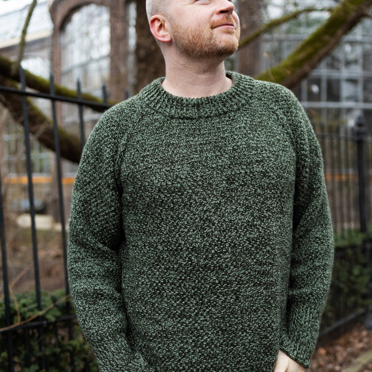 Mossy Marled Raglan - Westknits
