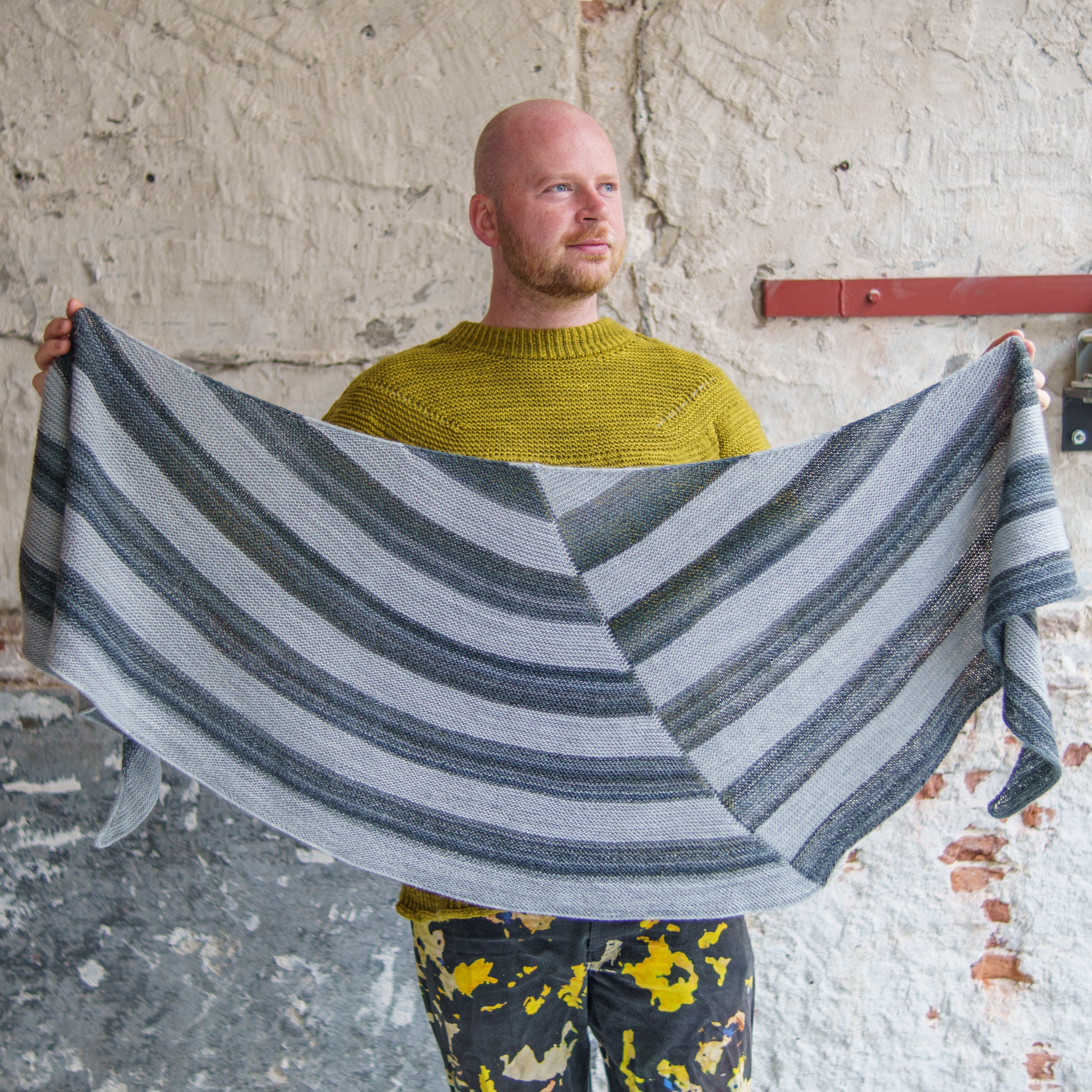 Staggered Striping Shawl - Westknits