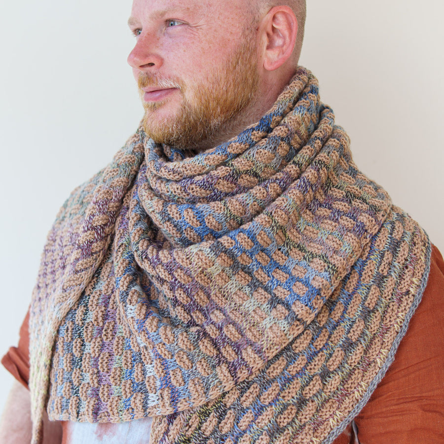 Woven Checks Shawl - Westknits