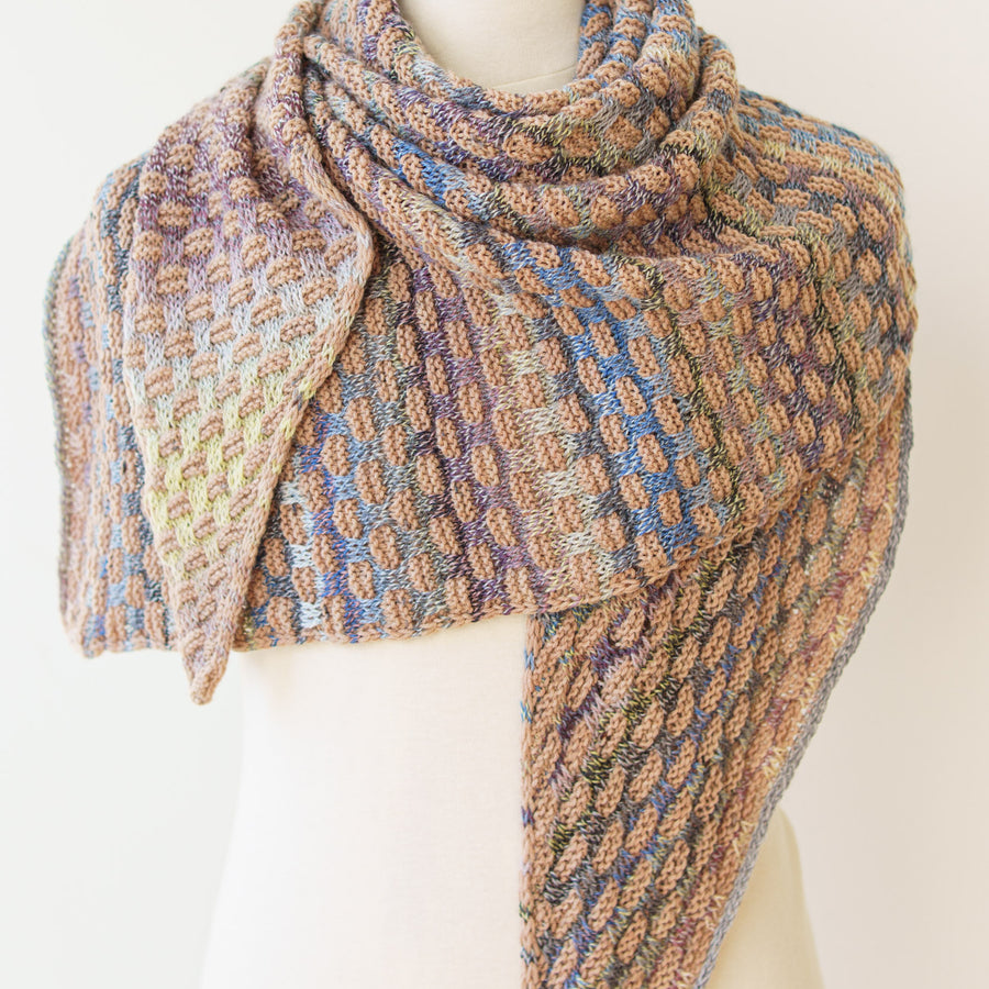 Woven Checks Shawl - Westknits